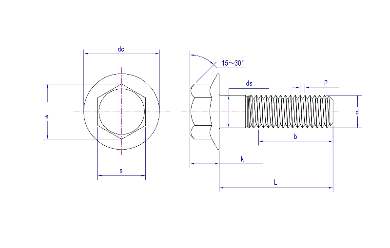 Hex Head Flange Bolts ASME B18.2.1-8 Manufacturer_supplier_factory ...